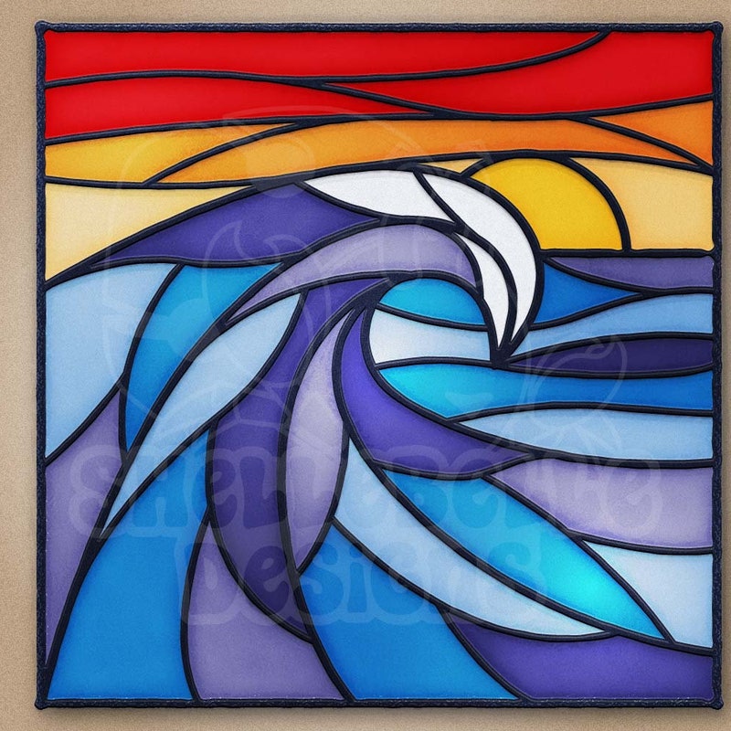 Stained Glass Sunset - Etsy