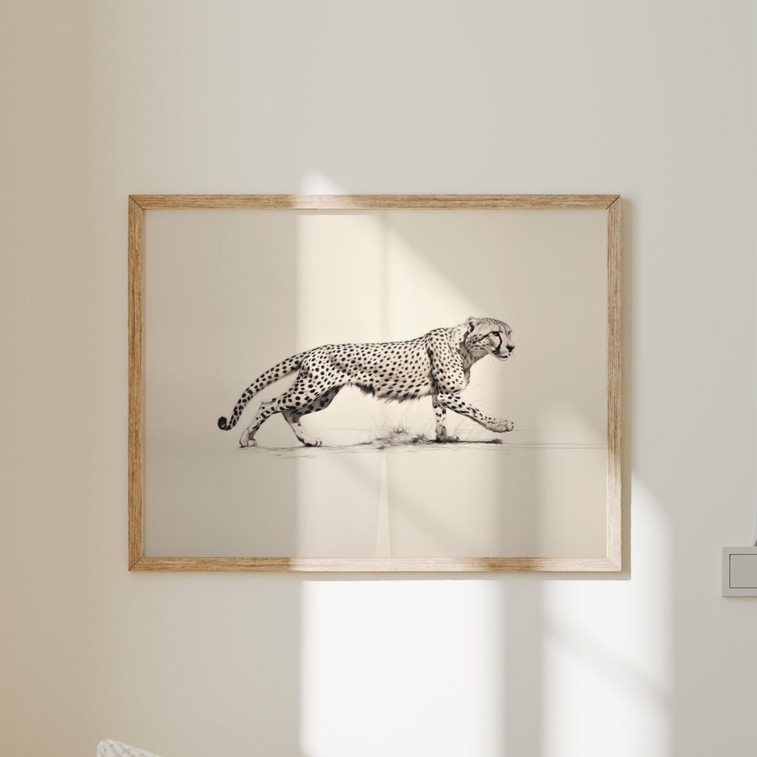 Leopard Print | Maximalist Hand Drawn Vintage Leopard Painting Black ...