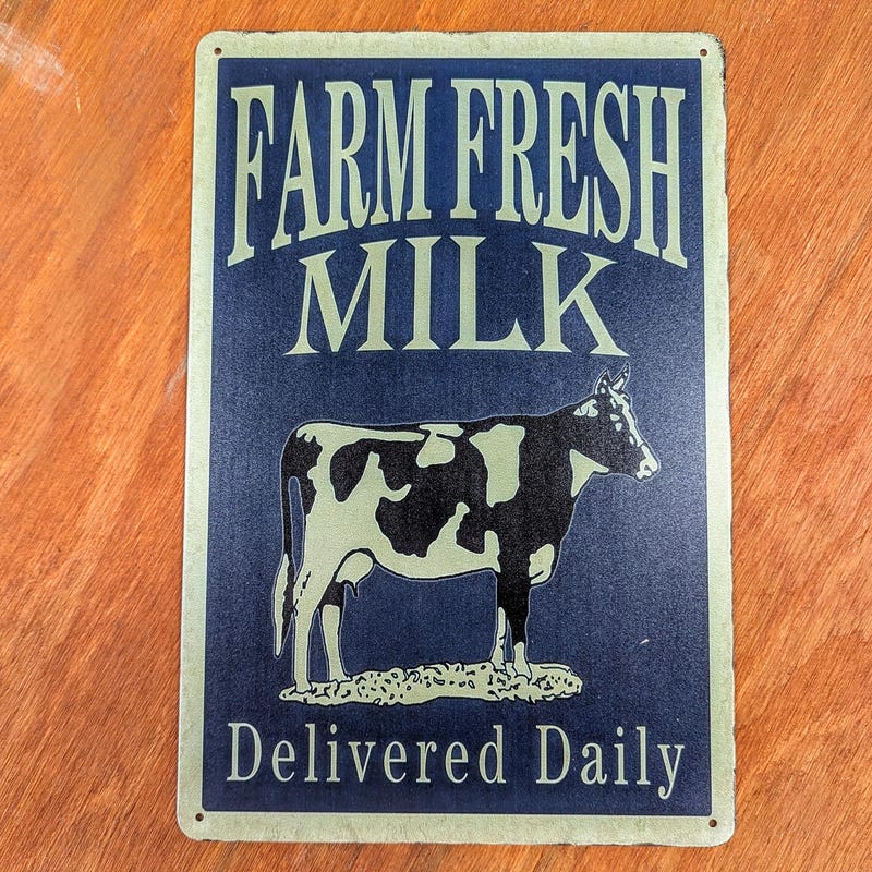 Vintage Dairy Sign - Etsy