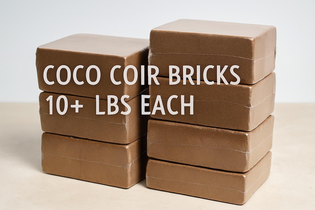 Coco Coir Brick 10 Lb (5 Kg) | Natural Growing Medium | 1/4, 1/2 ...