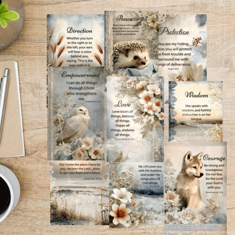 Winter Grace Scripture Cards Printable Encouragement Cards ...