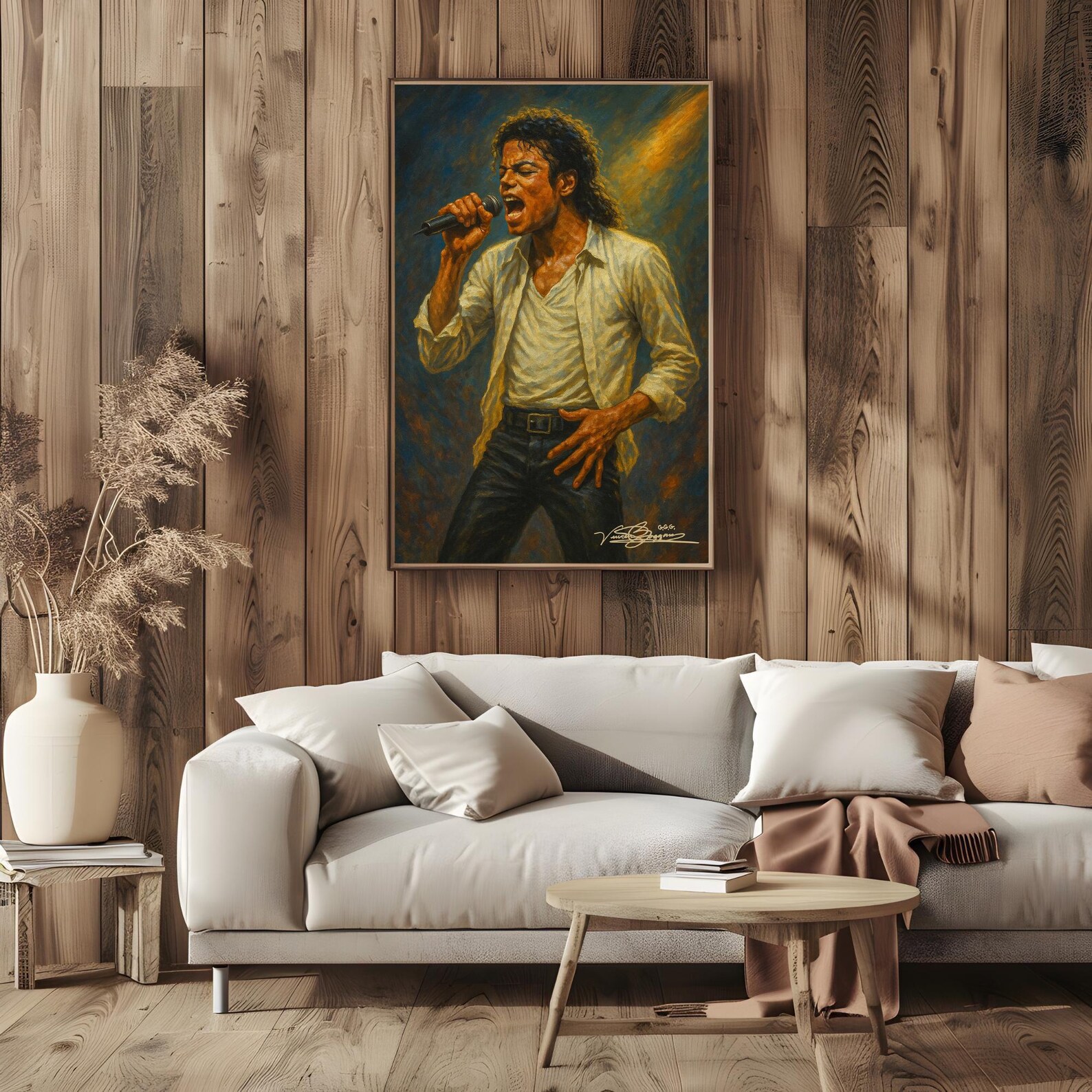 Michael Jackson Royal King of Pop Wall Art, Music Lover Room Decor ...