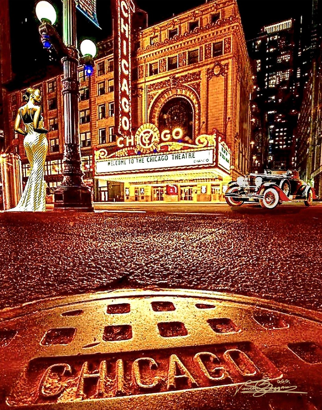 Chicago Theater Photography Wall Art, Chicago Landmark Prints, Chicago ...