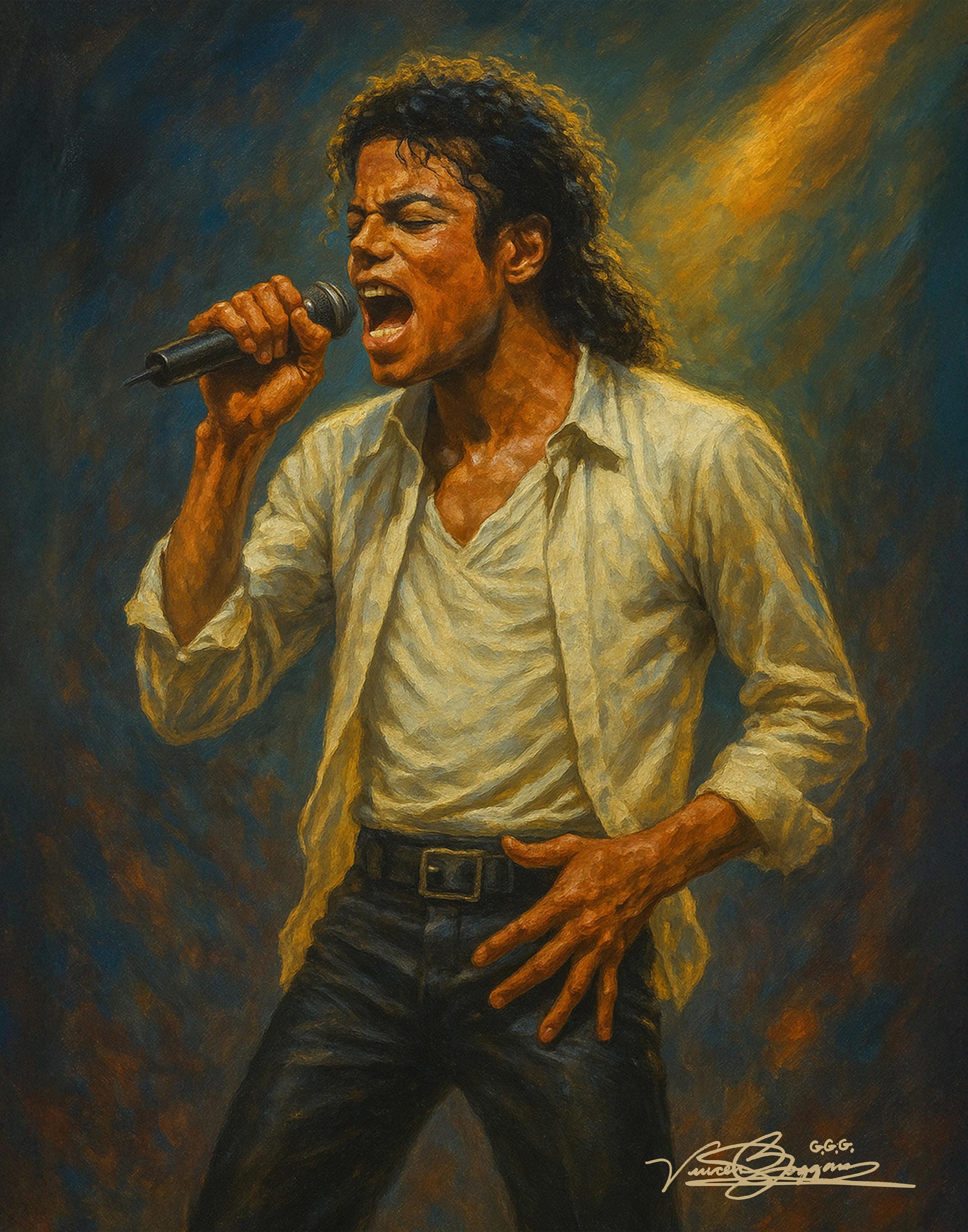 Michael Jackson Royal King of Pop Wall Art, Music Lover Room Decor ...