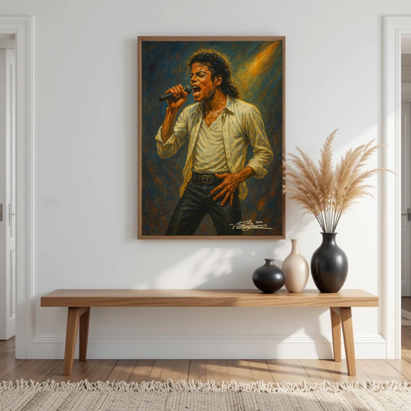 Michael Jackson Royal King of Pop Wall Art, Music Lover Room Decor ...