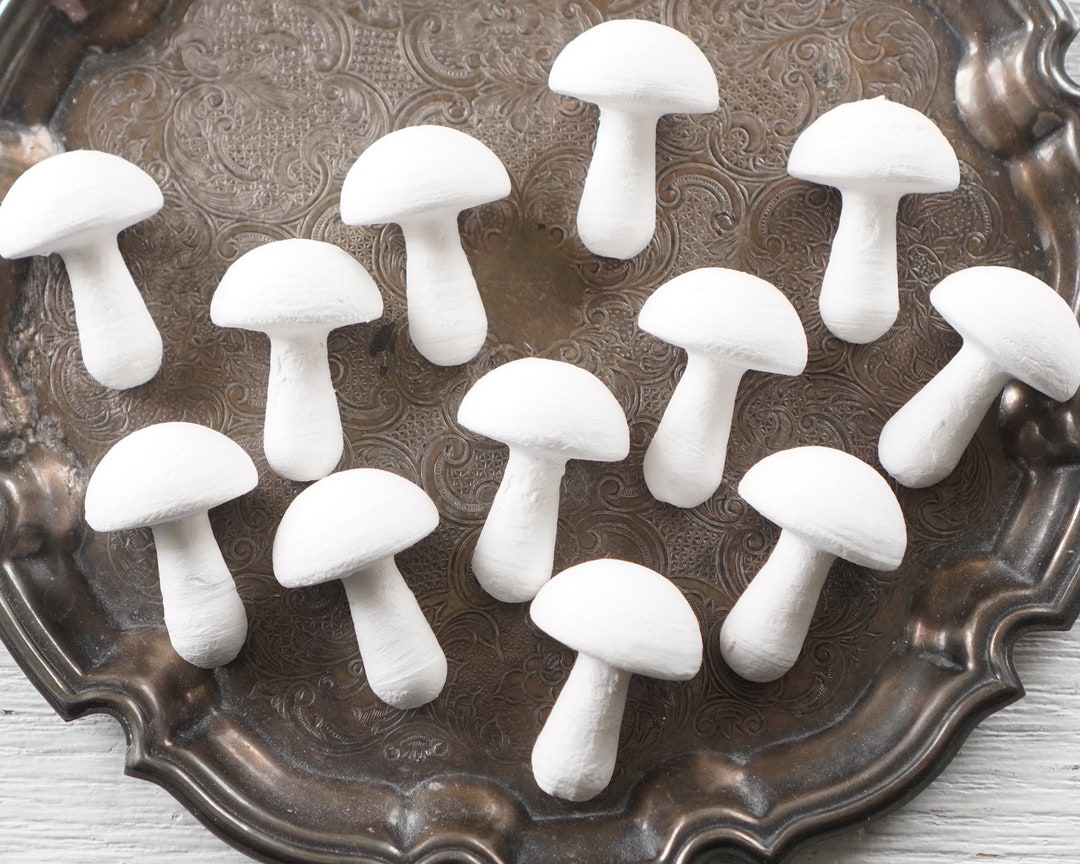 Tall Toadstools - Large Spun Cotton Mushrooms 50 X 35mm, 12 Pcs. - Etsy