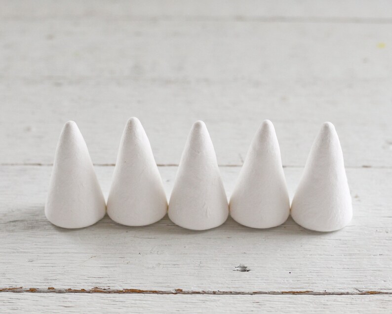 Spun Cotton Cones 60mm Cone Craft Shapes 5 Pcs. | Etsy