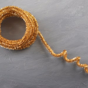 Gold Pipe Cleaner Roping - Wired Metallic Lurex Craft Trim, 3 Yds. - Etsy