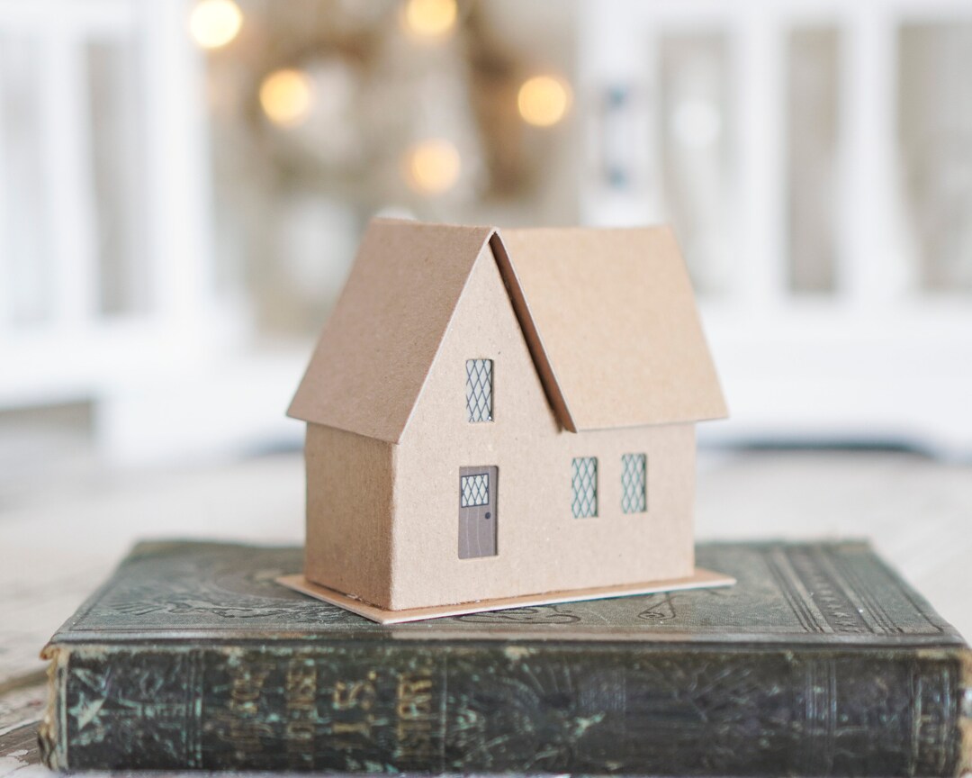 Putz House Kit - DIY Flat Pack Chipboard Christmas FARMHOUSE - Etsy