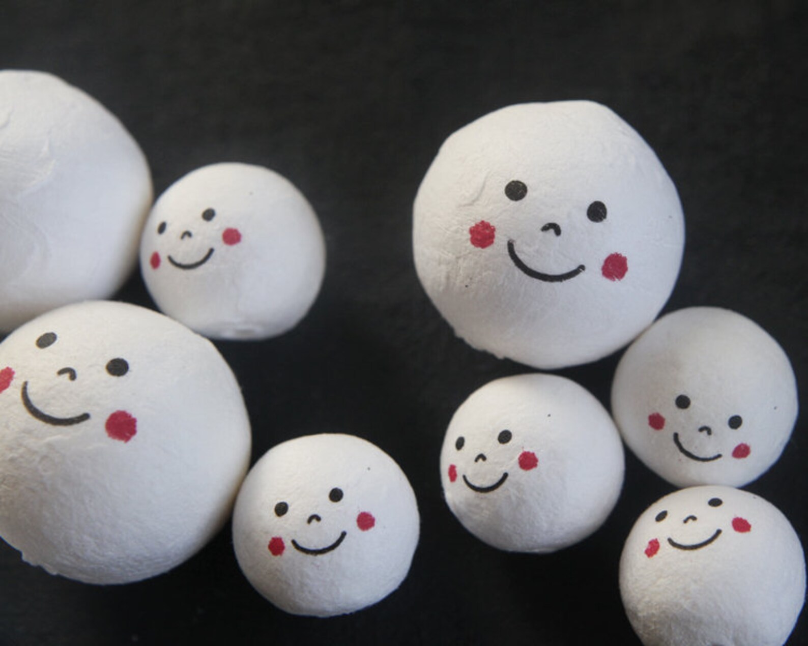 Spun Cotton Heads: SMILING FACE - Vintage-style Cotton Doll Heads With ...
