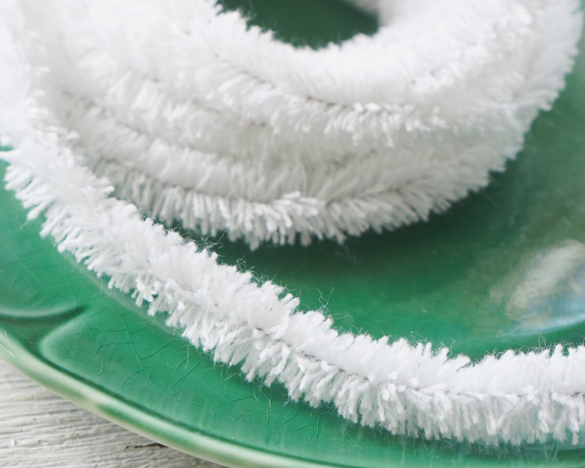 Wired White Yarn Trim - Fluffy Yarn Fur Craft Cord, 3 Yds. - Etsy