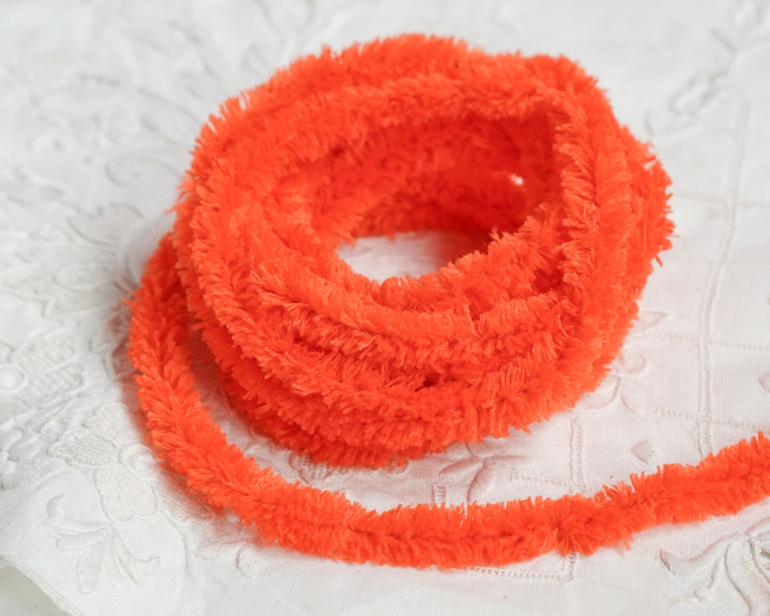 Wired Orange Yarn Trim - Fluffy Yarn Fur Craft Cord, 3 Yds. - Etsy