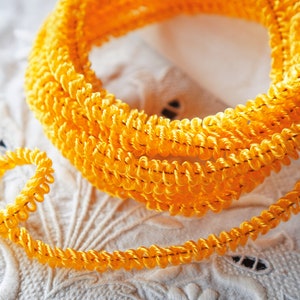 Curly Chenille - Vintage Golden Yellow Loopy Angel Hair Wired Trim, 3 ...