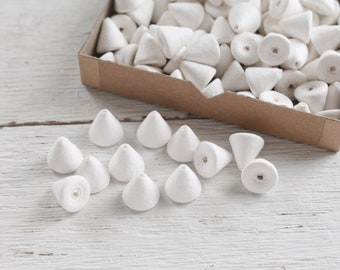 Spun Cotton Cones 40mm Rounded Cone Craft Shapes 8 Pcs. | Etsy