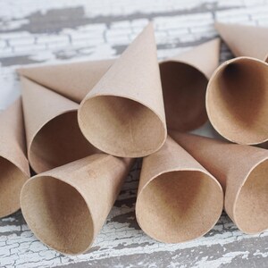 Paper Mache Cones - Small 4 Inch Pressed Cardboard Craft Cones, 12 Pcs ...
