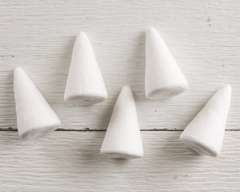 Spun Cotton Cones 60mm Cone Craft Shapes 5 Pcs. | Etsy