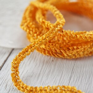 Curly Chenille Vintage Golden Yellow Loopy Angel Hair Wired | Etsy