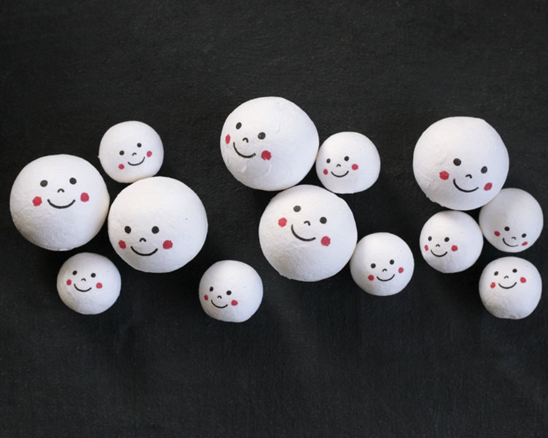 Spun Cotton Heads: SMILING FACE - Vintage-style Cotton Doll Heads With ...