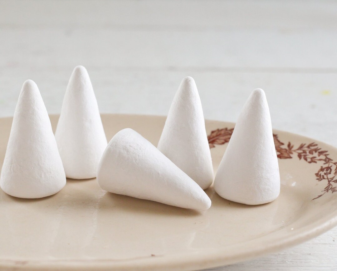 Spun Cotton Cones, 60mm Cone Craft Shapes, 6 Pcs. - Etsy