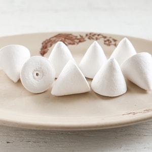 Spun Cotton Cones 40mm Rounded Cone Craft Shapes 8 Pcs. | Etsy