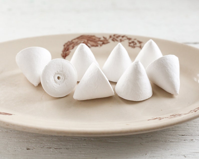 Spun Cotton Cones 40mm Rounded Cone Craft Shapes 8 Pcs. | Etsy