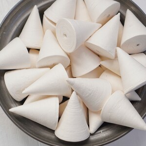 Pointy Spun Cotton Cones, 60 X 45mm Cone Craft Shapes, 6 Pcs. - Etsy