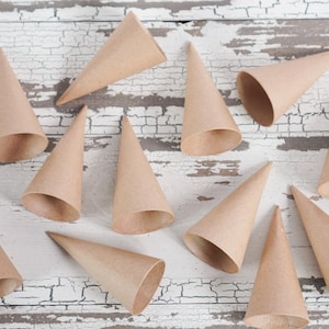 Paper Mache Cones - Small 4 Inch Pressed Cardboard Craft Cones, 12 Pcs ...