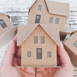 Christmas Village Putz Kit - DIY Flat Pack Vintage Style Chipboard ...