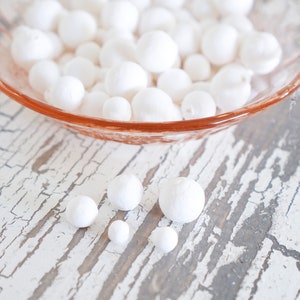 Tiny Spun Cotton Balls Sampler Pack, Mixed Small-size Paper Ball Craft ...