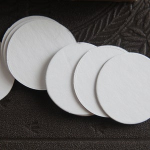 White Chipboard Circles - 1 1/2 Inch Diameter Die Cut Cardboard Rounds ...