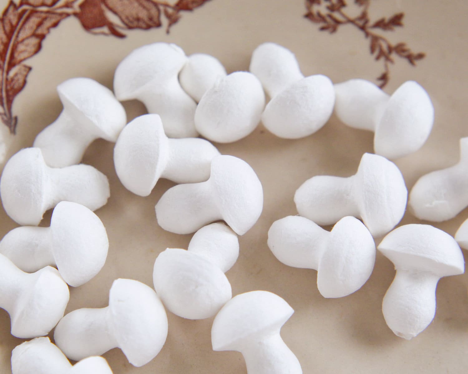 Small Button Mushrooms 20 x 25mm Spun Cotton Craft Shapes | Etsy