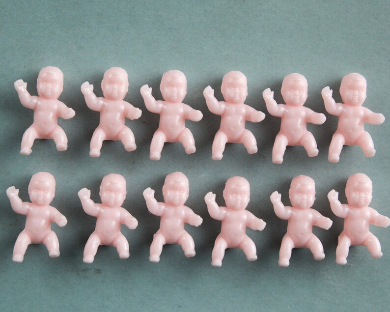 Miniature Plastic Babies Tiny Pink Baby Craft Figurines 12 | Etsy