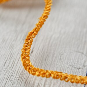 Curly Chenille Vintage Golden Yellow Loopy Angel Hair Wired | Etsy