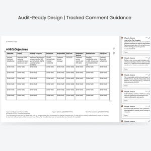 HSEQ Policy & Objectives Toolkit | ISO 45001, 14001, 9001 Aligned | Editable + Quick Start Guide ...