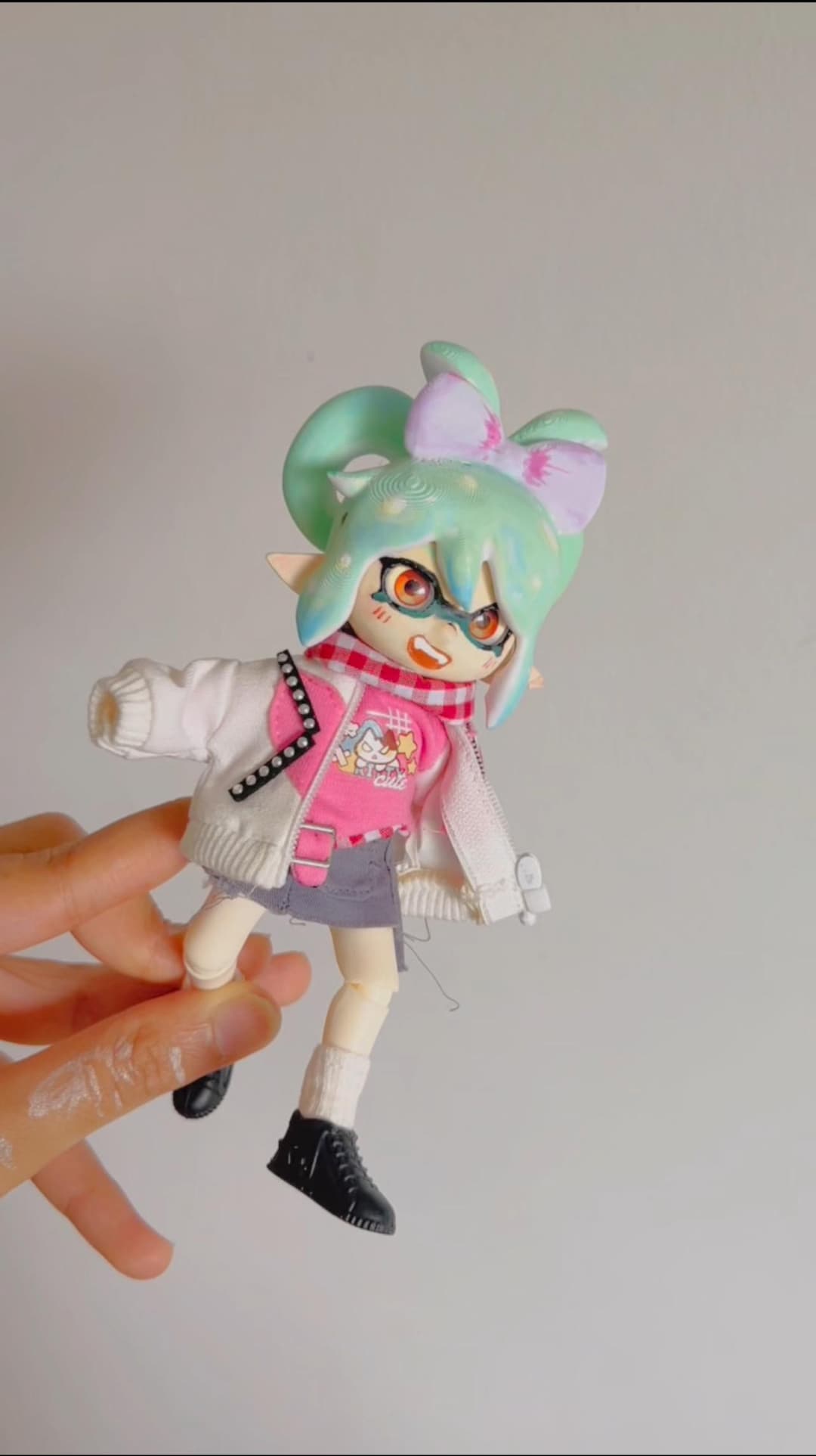 Custom Bjd Splatoon Inspired Doll Figure Handpainted Ob11 Doll, Gsc ...