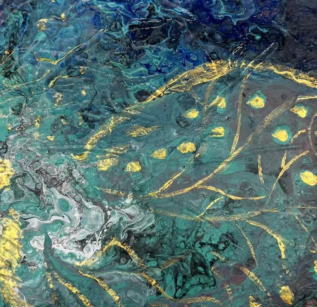 Butterfly Nebula Painting: 24ct Gold Leaf, Acrylic Resin Art - Etsy