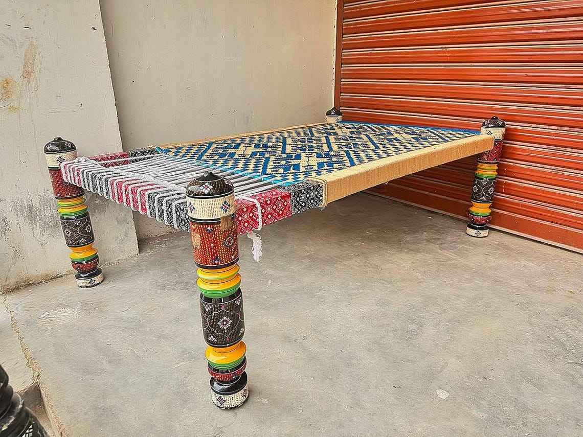 Indian Charpai | Indian Wood Charpai | Indian Wood Hand Made Charpai ...
