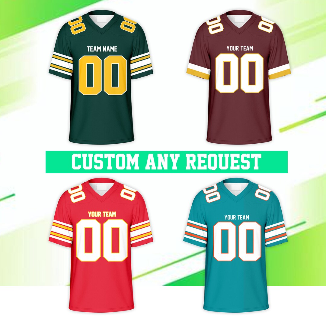 Custom Any Football Team Jersey Personalized College Football Jersey ...