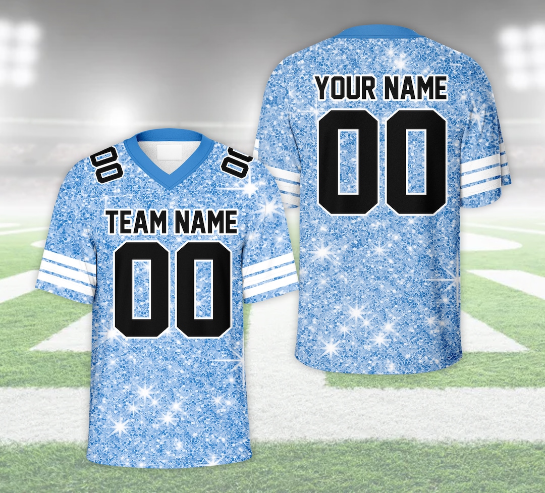 Custom Fraud Glitter Football Team Jersey Personalized College Football ...