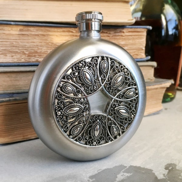 Silver Flask - Etsy