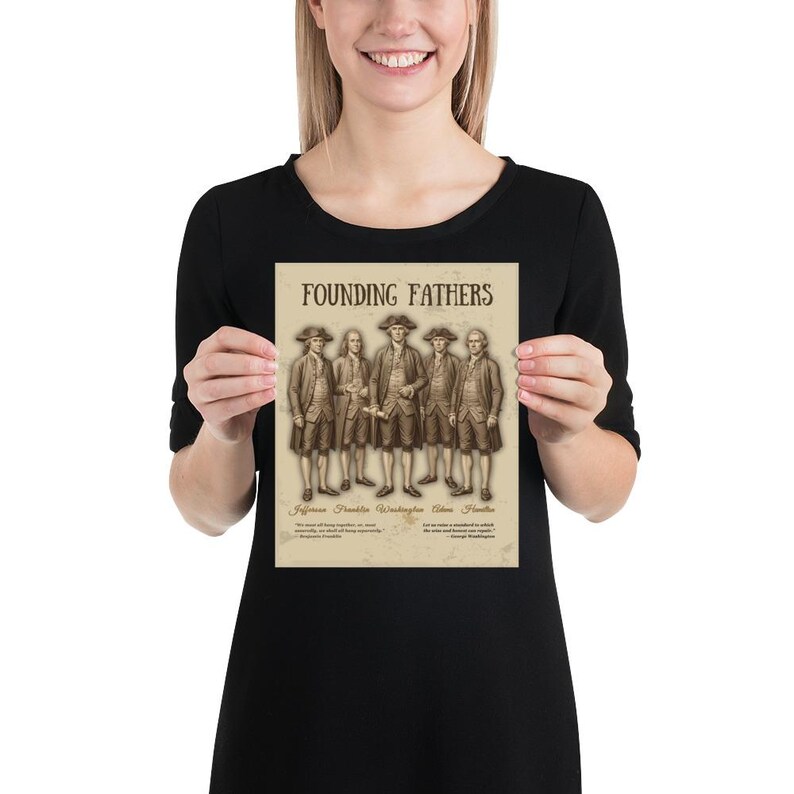 Founding Fathers Art Print – Vintage American History Portrait - Etsy