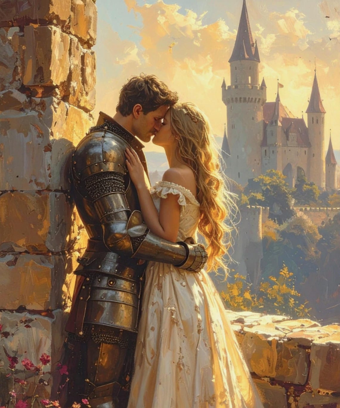 A Knight’s Kiss|medieval Castle Romance Art Print| Pre-raphaelite Art ...
