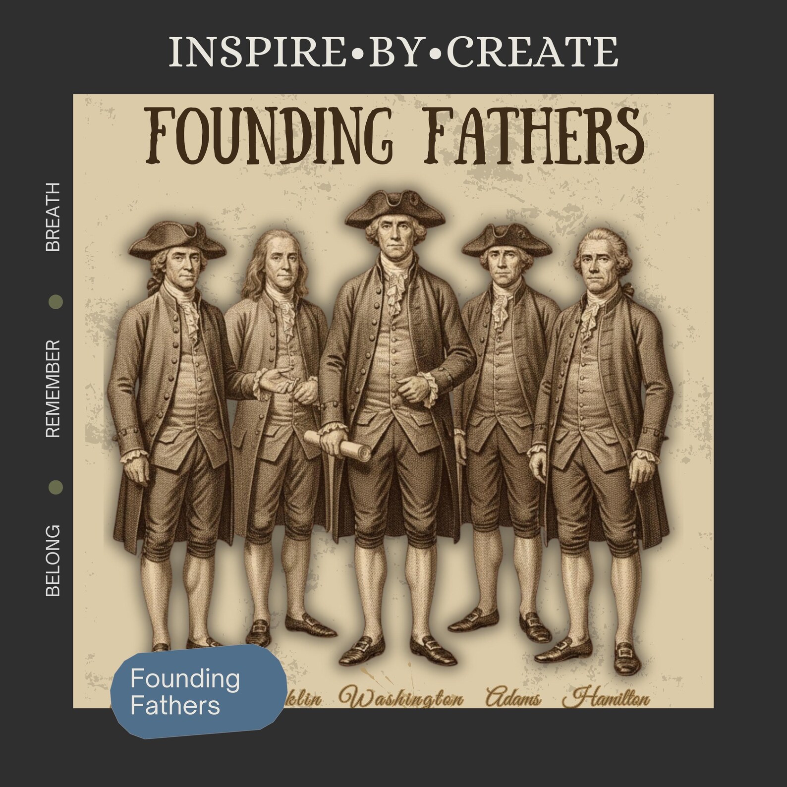 Founding Fathers Art Print – Vintage American History Portrait - Etsy