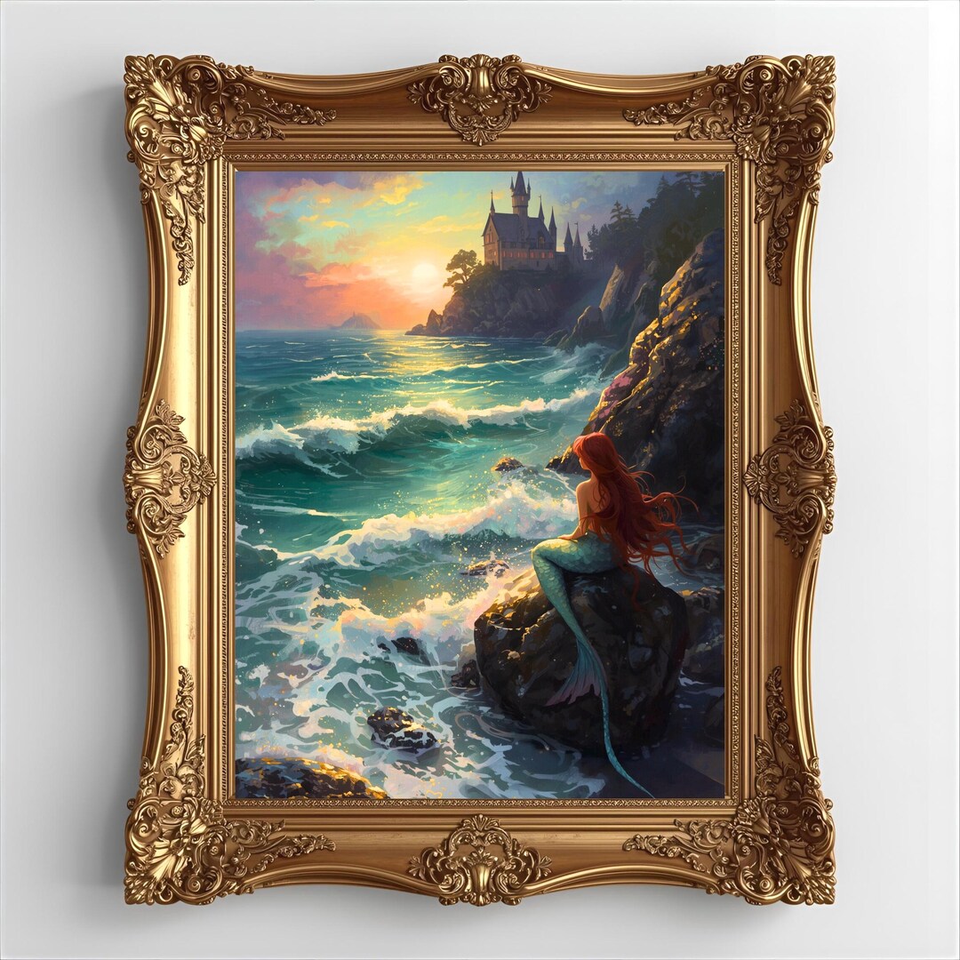 Princess Ariel Poster – Unique Disney Wall Art Featuring Little Mermaid ...
