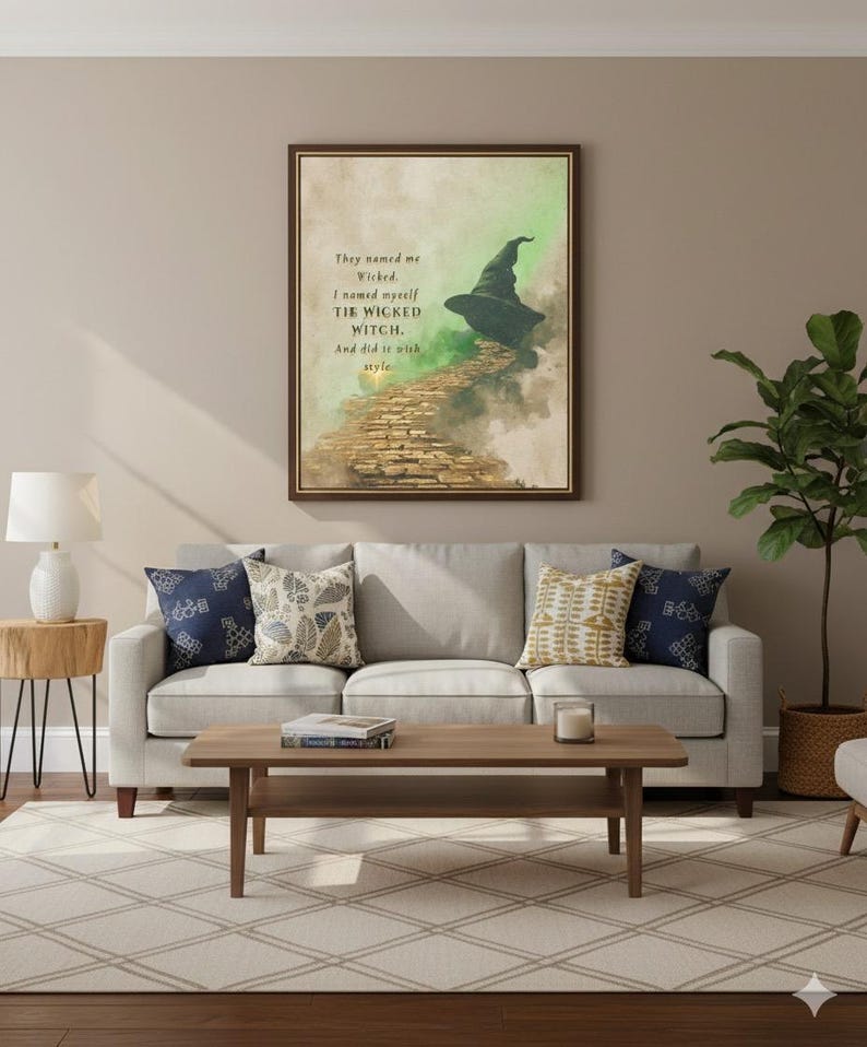 Emerald Witch Art Print | Wizard of Oz Inspired Wall Art - Etsy