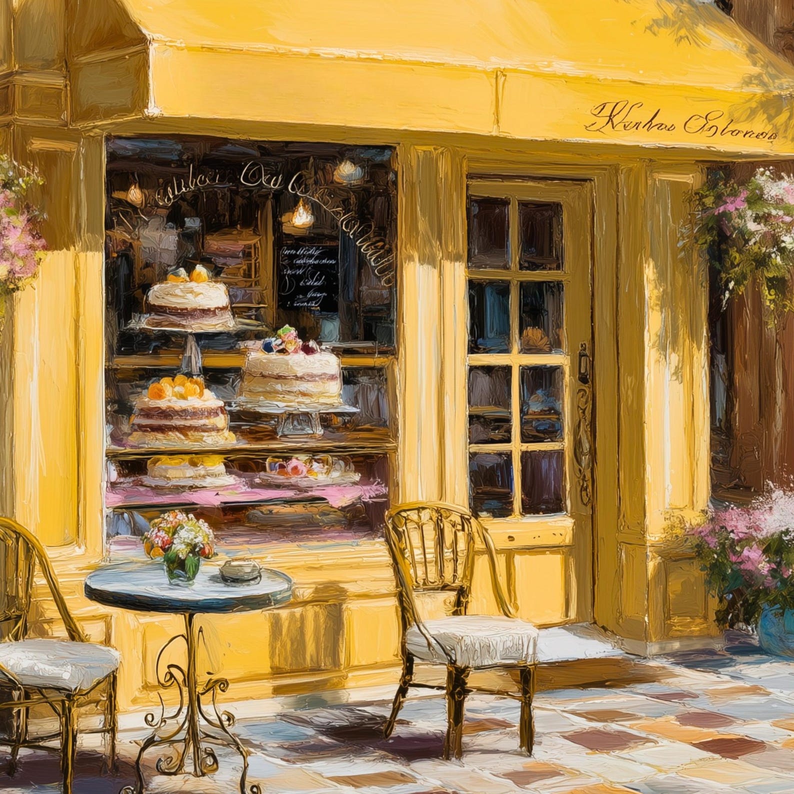Paris Patisserie - Romantic French Bakery Wall Art, Cozy Paris Café ...