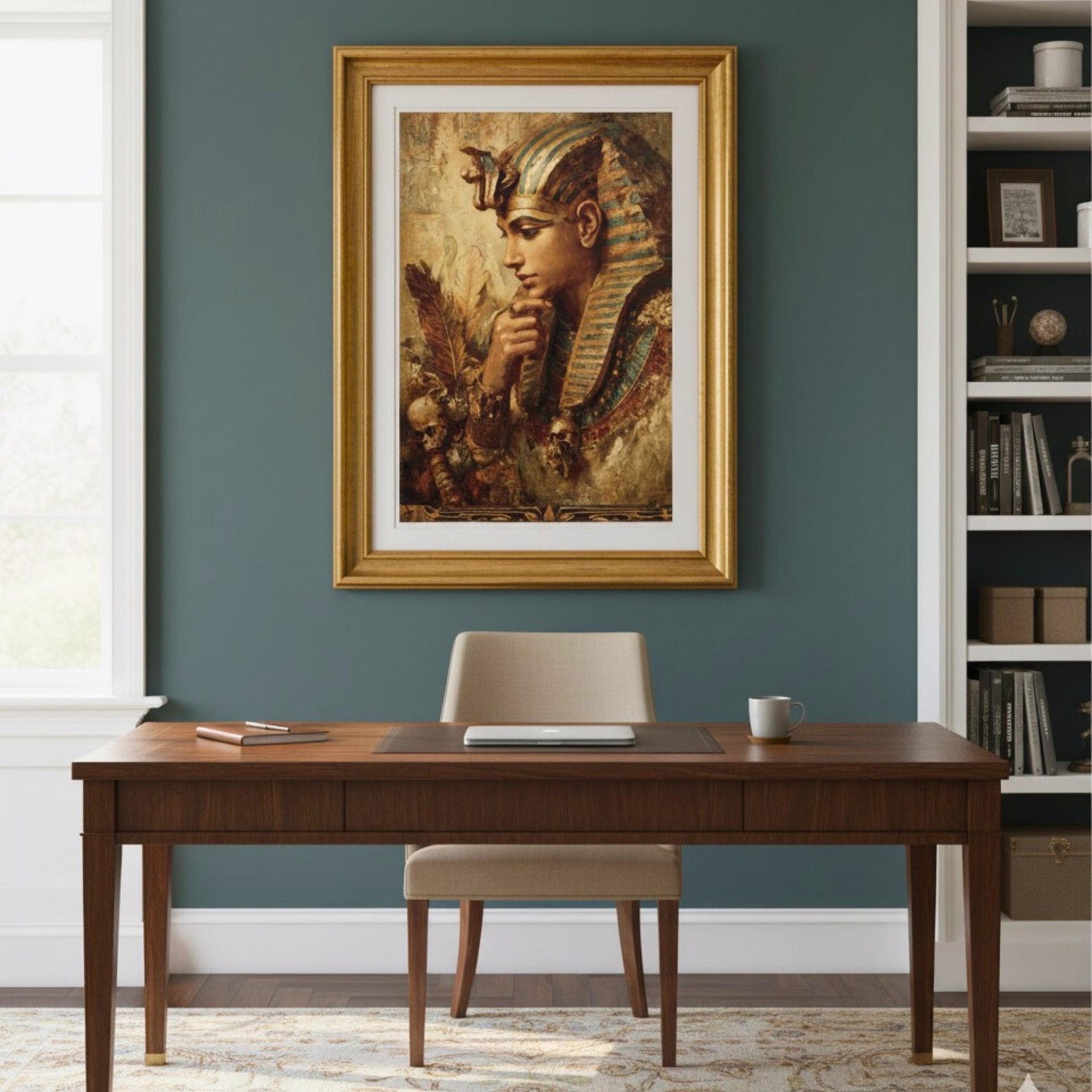 The Boy King – Ancient Egyptian Pharaoh Portrait | Tutankhamun-inspired ...