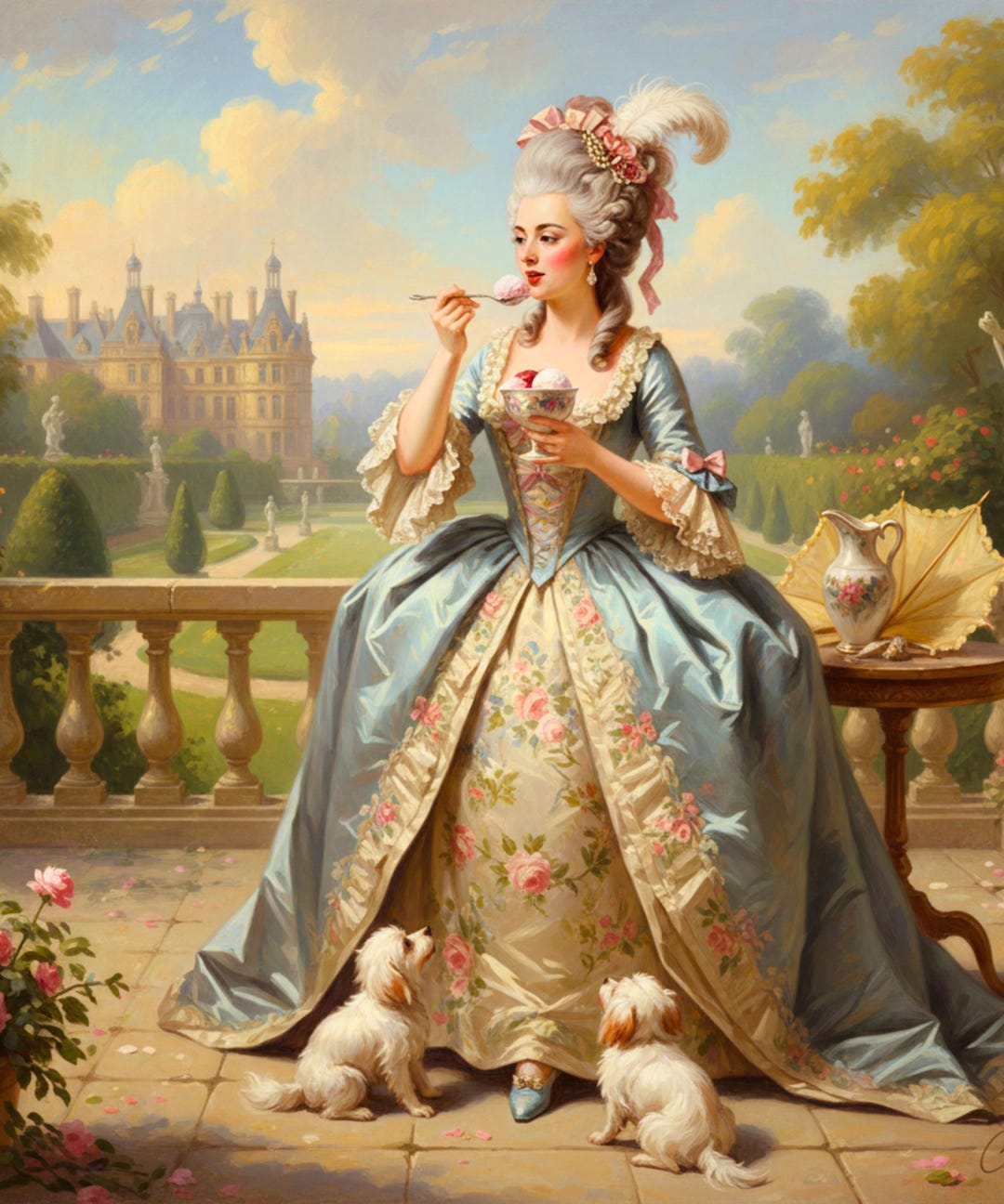 Beatrice, the Ice Cream Countess | Rococo Parisian Wall Art | Whimsical ...