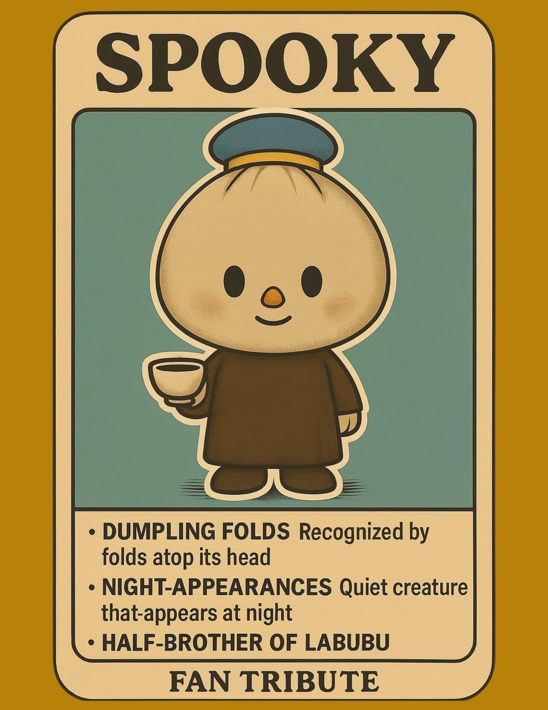 Labubu Pop Mart Spooky Printable Art, Vintage-style Character Trading ...