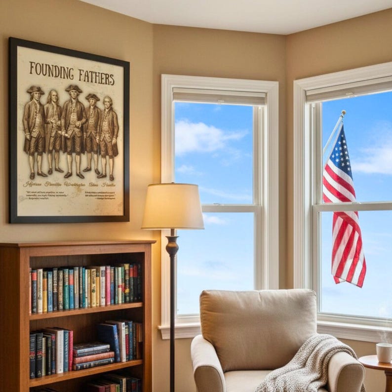 Founding Fathers Art Print – Vintage American History Portrait - Etsy